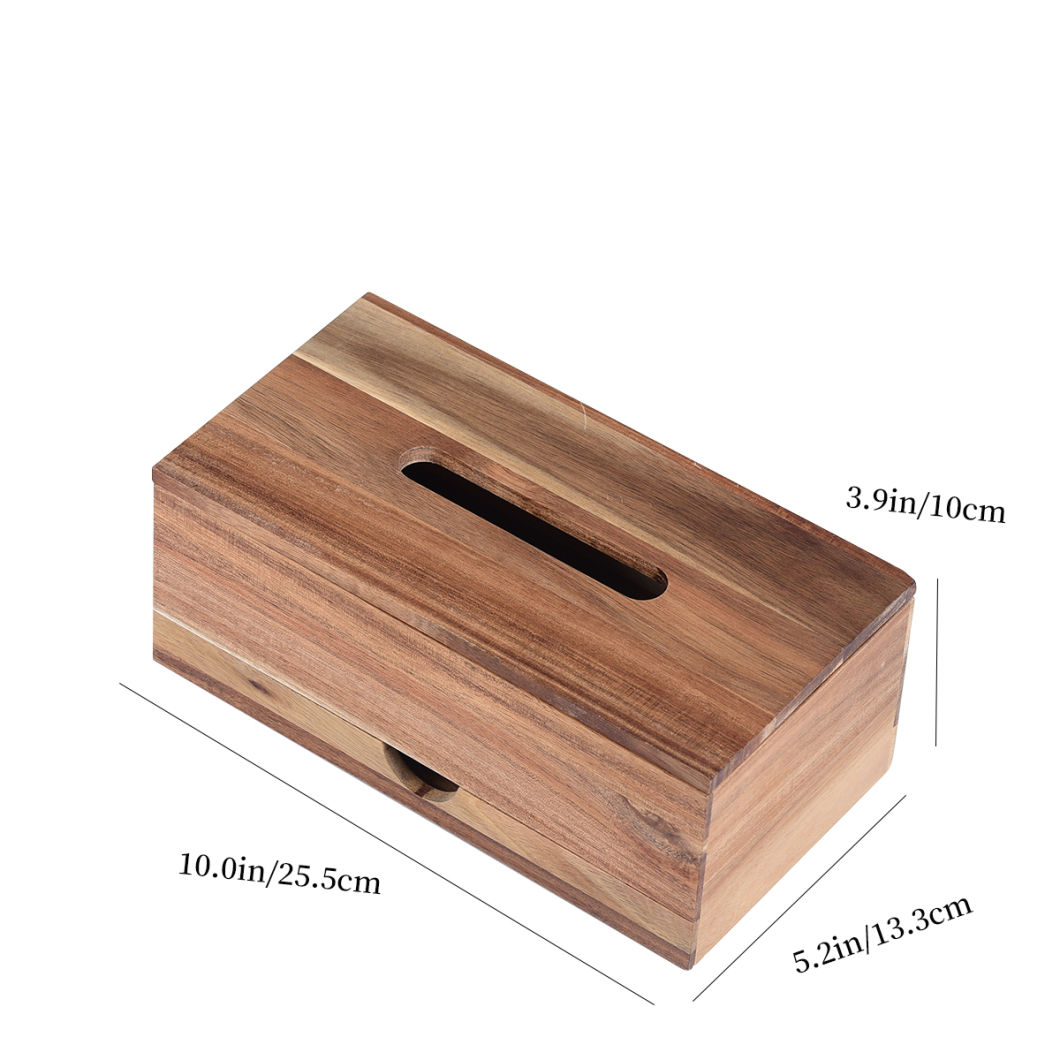 Decorative and Multipurpose Bamboo Tissue Box Wood Tissue Box with ...
